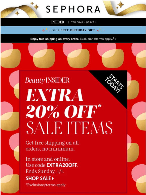 Sephora: EXTRA 20% off sale items is on 🤩 Shop major markdowns now ...