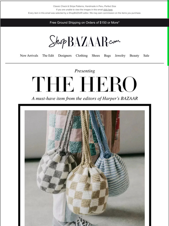 Harper's Bazaar: The Hero: Crochet Bags From Buzzy Brand Marvin Ruby | Milled