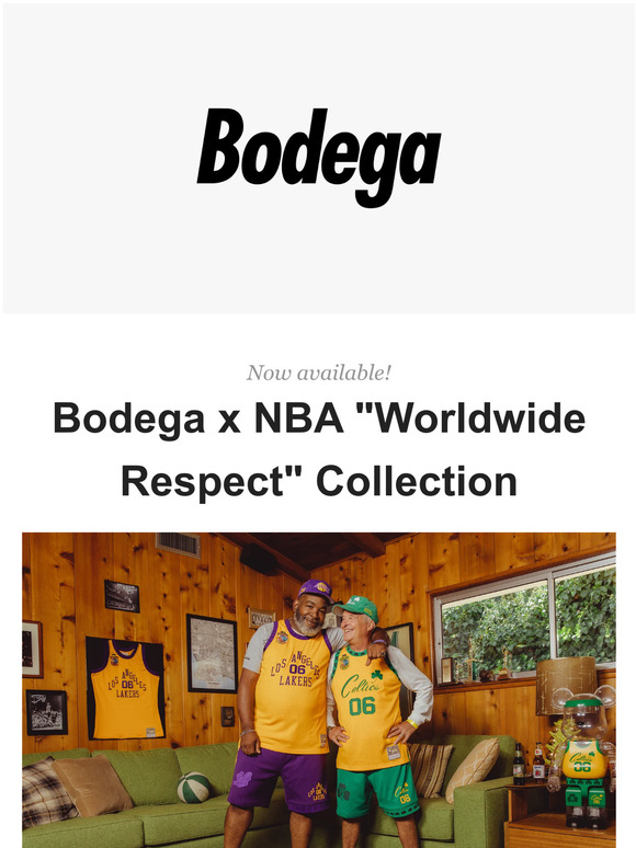Bodega: Now available! Bodega x NBA "Worldwide Respect" Collection | Milled