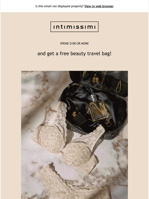 Intimissimi: Free Beauty Travel Bag with $100+ Spend | Milled