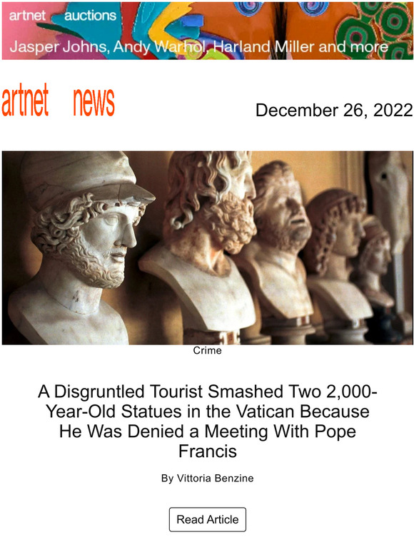 Artnet: 10 of the Most Outrageous Art Stories of 2022 | Milled