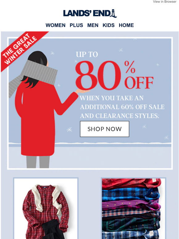 Land's End: Shop savings up to 80% off sale & clearance styles! | Milled