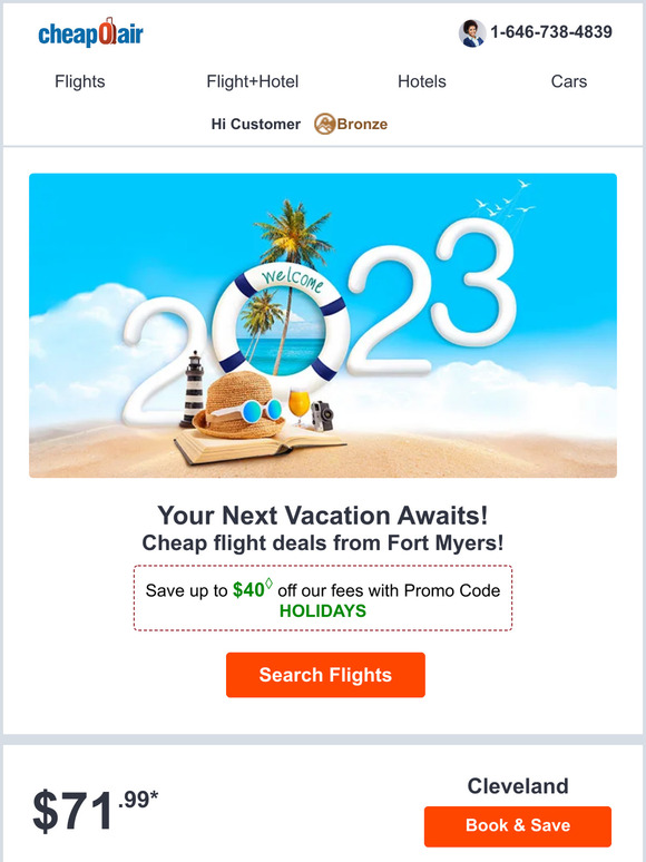 CheapOair: Your Next Vacation Awaits! Fly from Fort Myers! | Milled