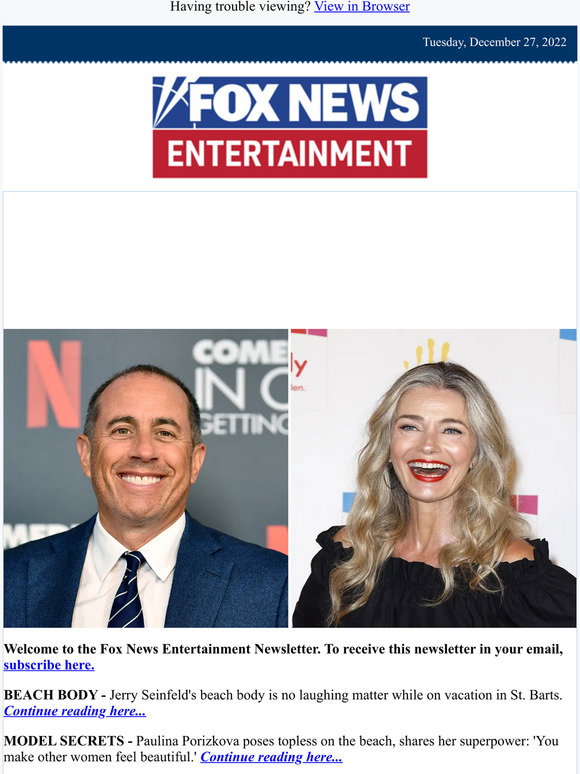Fox News: Jerry Seinfeld and Paulina Porizkova show off their rockin ...