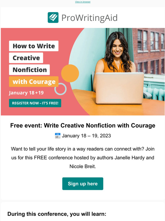 ProWritingAid: [Free Event] Write Your Memoir or Personal Essay | Milled
