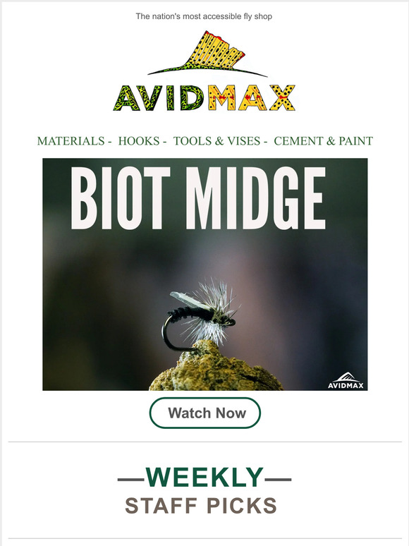 AvidMax: Fly Tying Tuesday Biot Midge | Milled