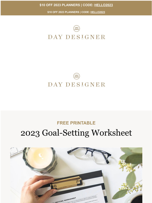 Day Designer: Your FREE goal-setting worksheet is here! | Milled