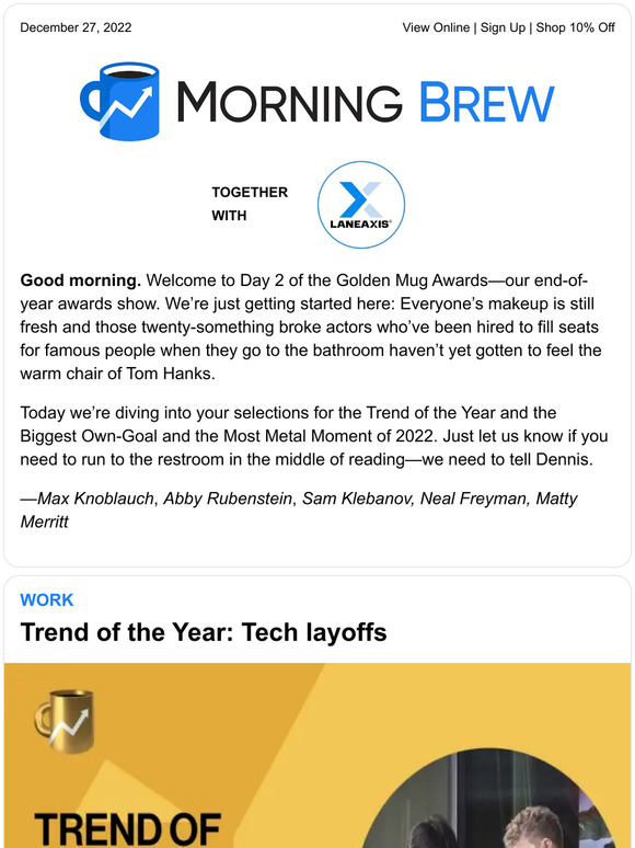 Morning Brew: ☕ So metal | Milled