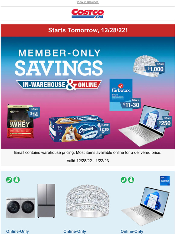 Costco: PREVIEW Tomorrow's Savings TODAY - Savings Book Starts 12/28/22 ...
