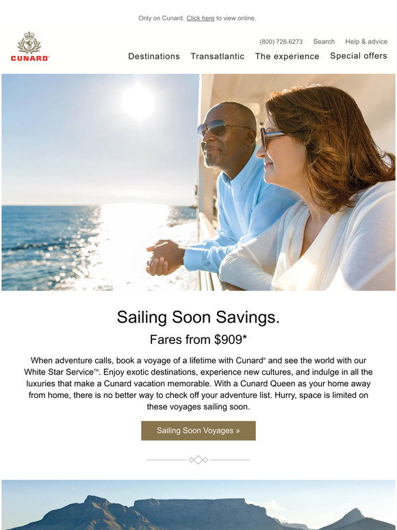 Cunard: Hurry! Don’t miss out on reduced fares on voyages sailing soon ...