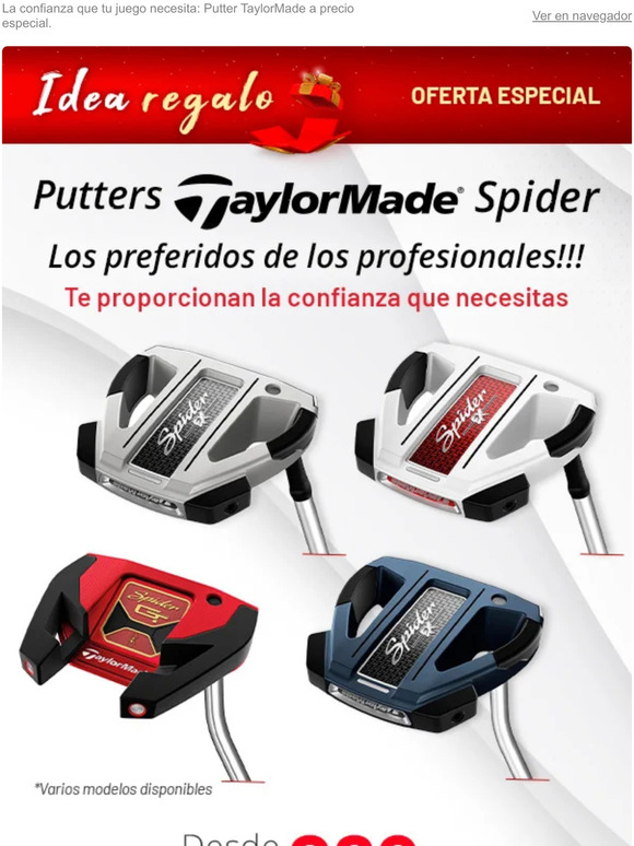Álvarez: IDEA REGALO: Putters TaylorMade Spider | Milled
