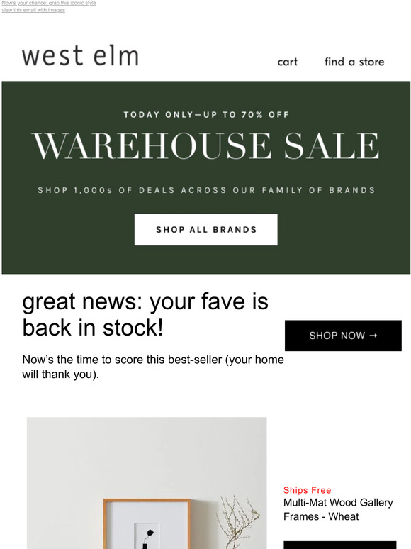 West Elm: Your lucky day, our Multi-Mat Wood Gallery Frames - Wheat is ...