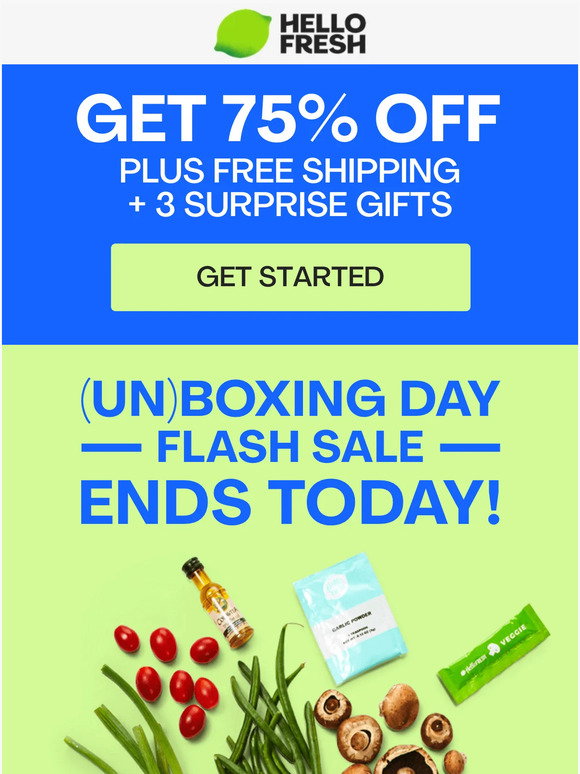 HelloFresh: Final Hours: (Un)Boxing Day Flash Sale 🚨 | Milled