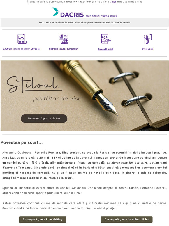 Dacris: 🖋Stiloul, un purtător de vise... Descoperă povestea lui ...