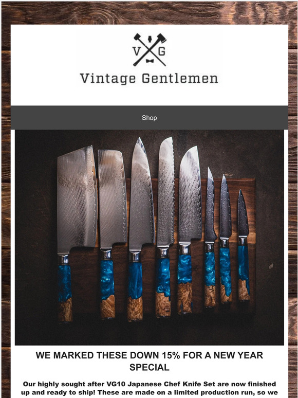 Vintage Gentlemen: 🔪 Japanese Chef Knife Sets Are Now Ready | Milled