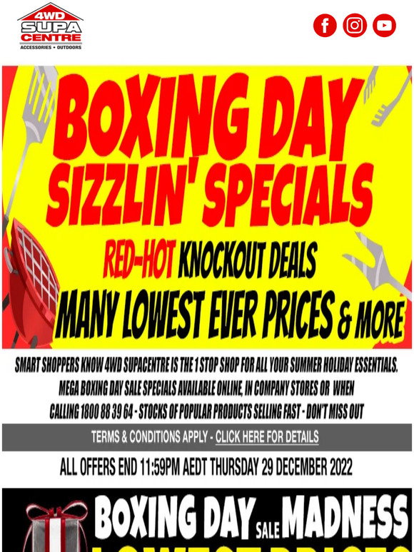 Supacentre: Boxing Day Sizzlin' Specials - Red-Hot Knockout Deals ...