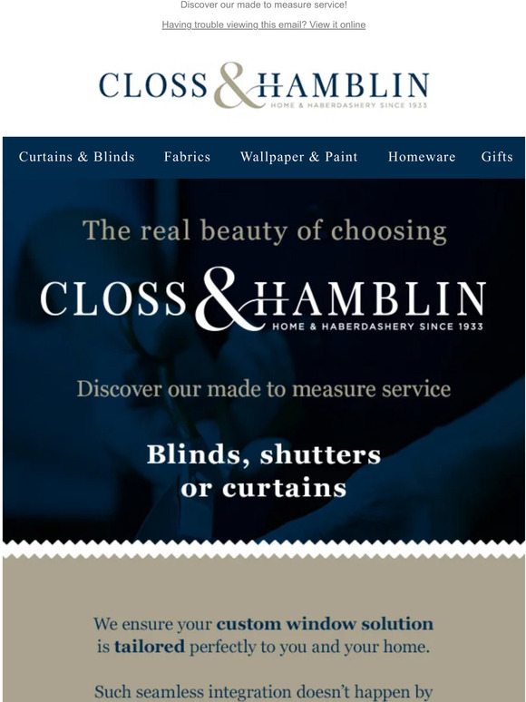 Closs & Hamblin: The real beauty of choosing Closs & Hamblin... | Milled