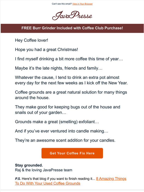 JavaPresse Coffee Company: Second Life | Milled