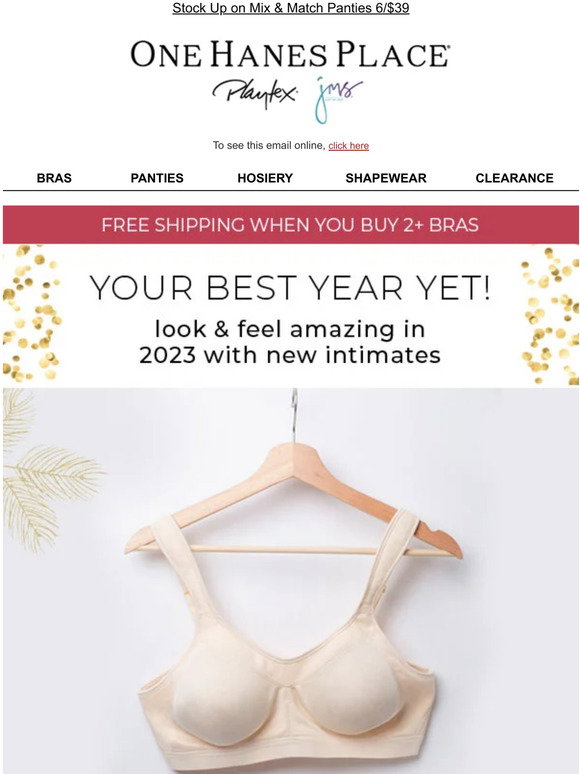 Hanes: Greet 2023 in Playtex Secrets Bras 50% Off | Milled