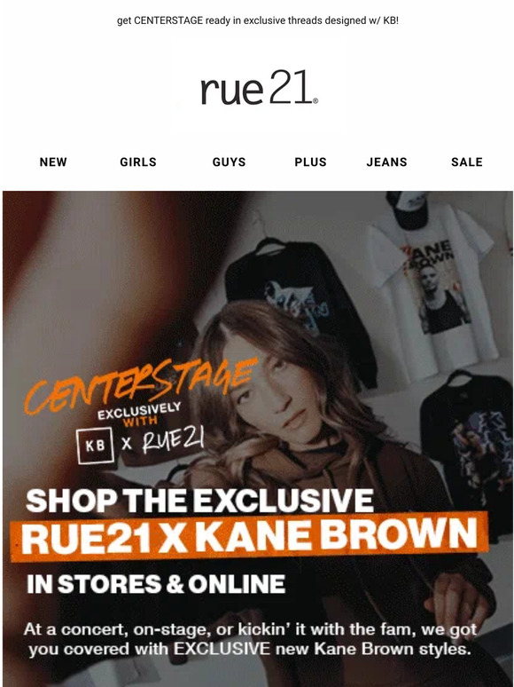 rue21: 🎤 shop rue21 x KANE BROWN in-stores + online! | Milled