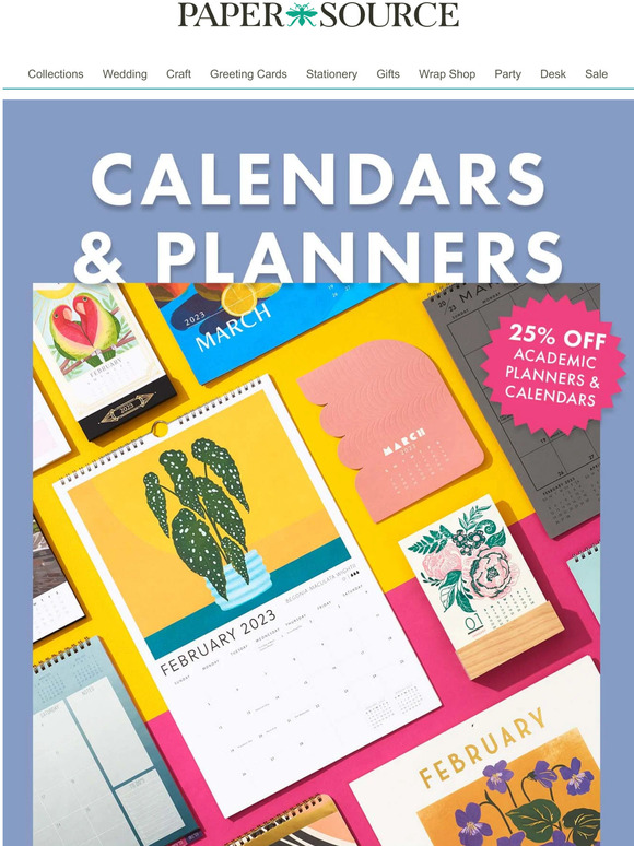 Paper Source: Turn a New Page With Calendars & Planners for 2023 | Milled