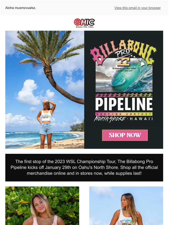 HIC Surf: 2023 Billabong Pro Pipeline Merch Is Here! | Milled