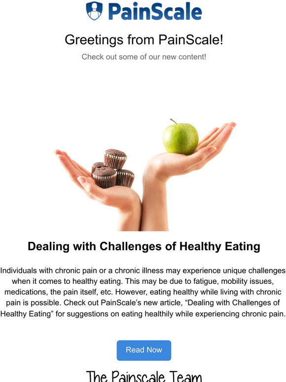 PainScale: Dealing with Challenges of Healthy Eating | Milled