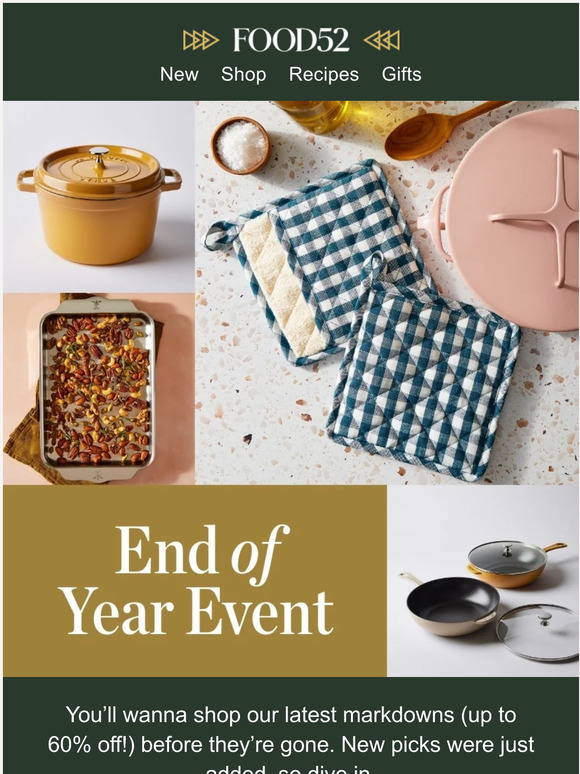 Food52: 4 days left to shop our End of Year Event 👀 | Milled