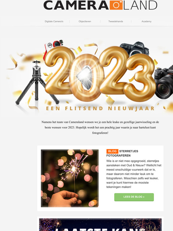 Cameraland: Cameraland wenst je een heel gelukkig 2023 | Milled