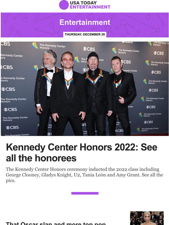 USA TODAY: Entertainment: Kennedy Center Honors 2022: See all the ...