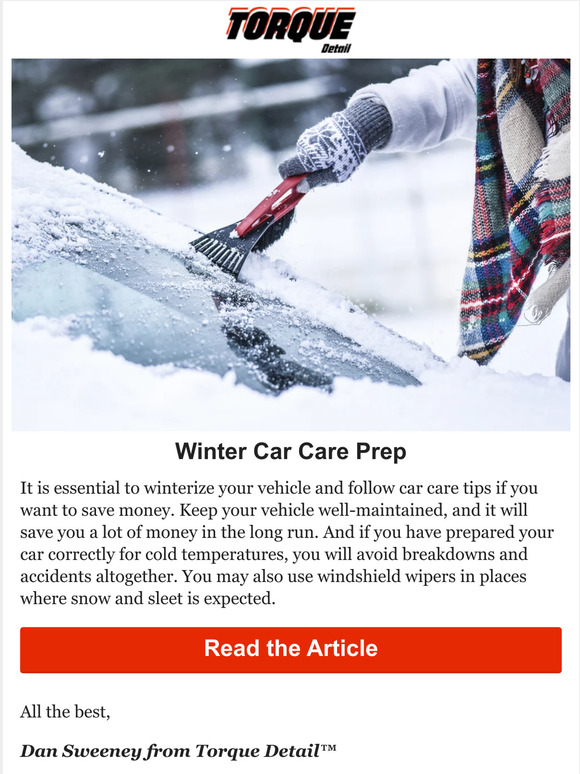 Torque Detail: Winter Car Care: Preparing for the extreme cold and snow | Milled