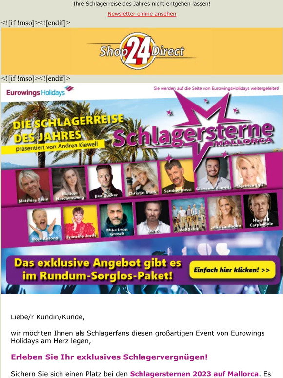 Shop24direct: Schlagersterne 2023 - Erleben Sie Ihr exklusives ...