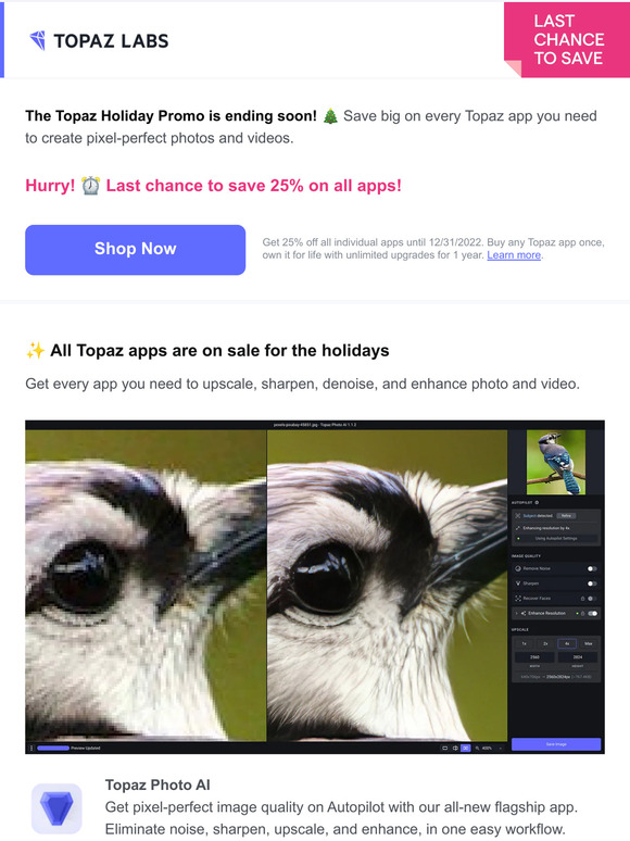 Topaz Labs: Start 2023 with the best photo & video enhancement apps ON SALE | Milled