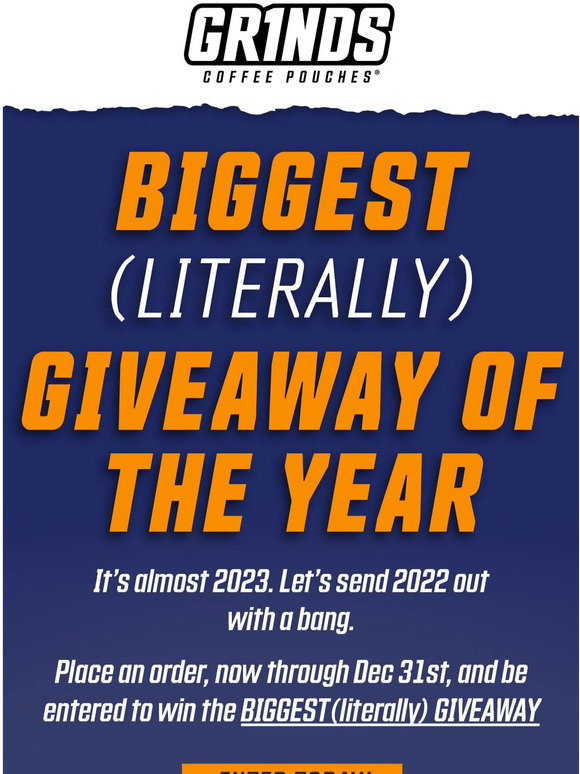 Grinds: Win a 75" TV when you buy some GRINDS! | Milled