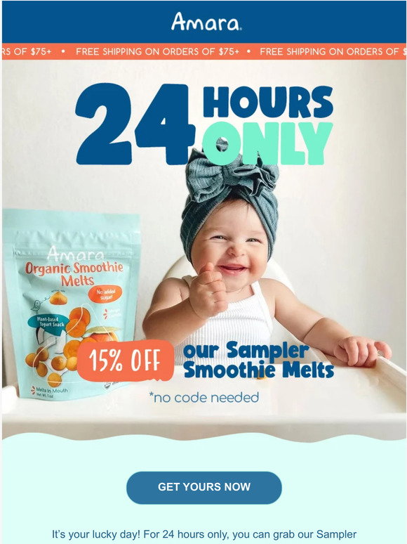 Amara: Your kids will love our yogurt melts, and they are 15% off! | Milled