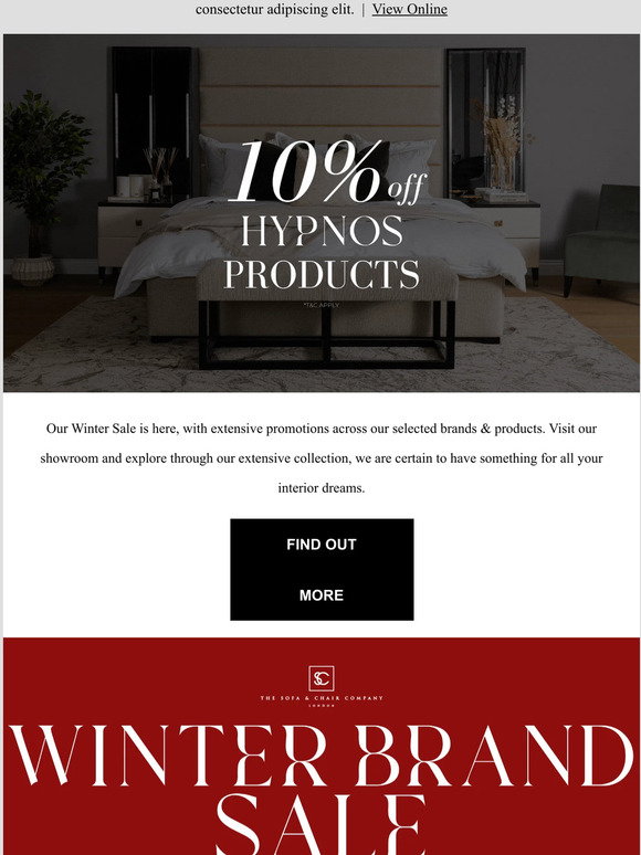The Sofa & Chair Company: WINTER BRAND SALE | Extensive Promotions ...