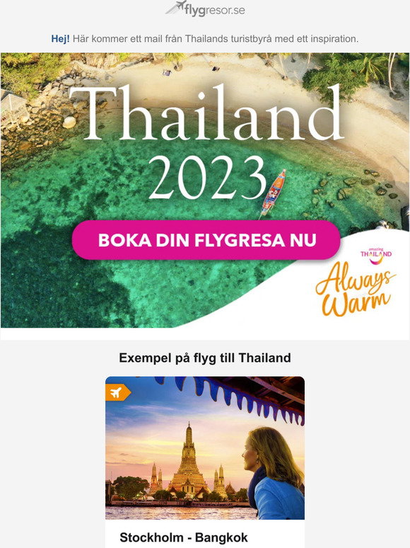 Flygresor: Thailand 2023 - Boka din flygresa nu | Milled