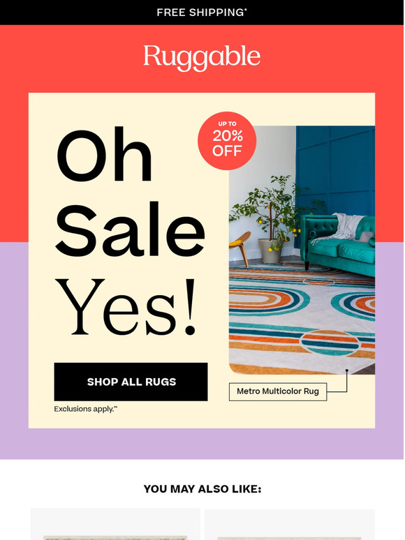 Ruggable: Major Sitewide Savings Inside! | Milled