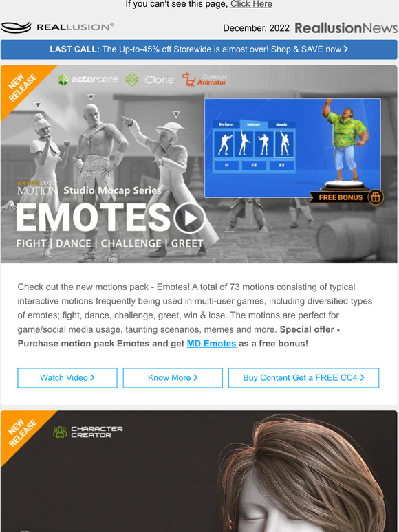 Reallusion: New Diversified Emotes for multi-user games, social media ...