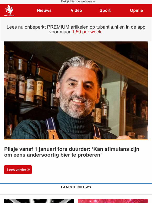 Tubantia: Pilsje vanaf 1 januari fors duurder: ‘Kan stimulans zijn om ...