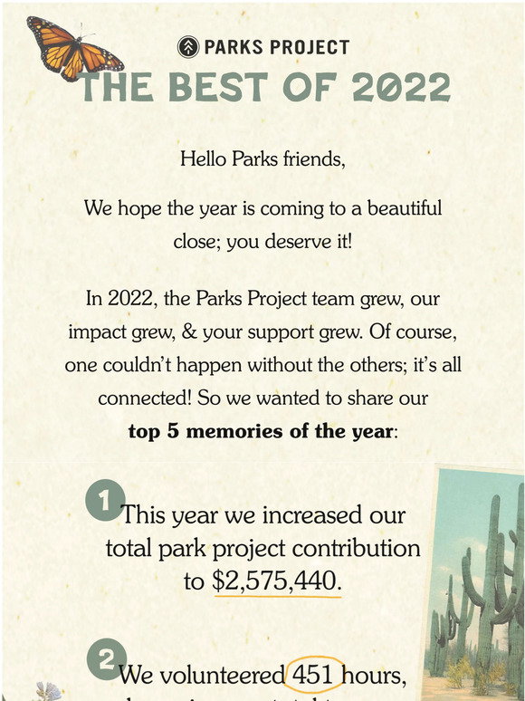 Parks Project: Celebrating 2022 with Parks Project | Milled