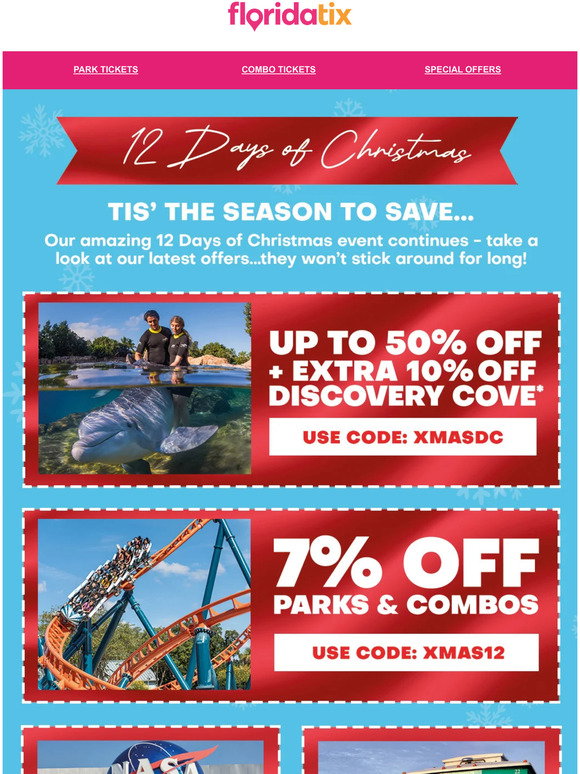 Florida Tix: 7% Off Top Theme Park & Combo Tickets!! 😍 | Milled