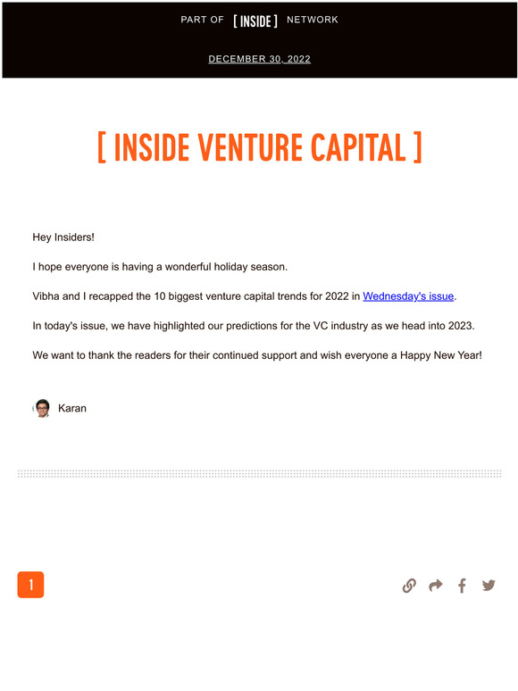 Inside: Inside VC: Predictions about 2023 | Milled
