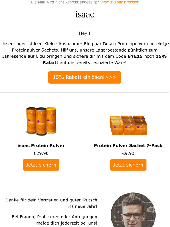 Isaac Nutrition: Die letzten isaac Proteinpulver mit -15% sichern, !🧡 ...