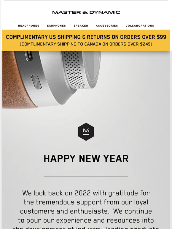 Master & Dynamic: Happy New Year from Master & Dynamic | Milled