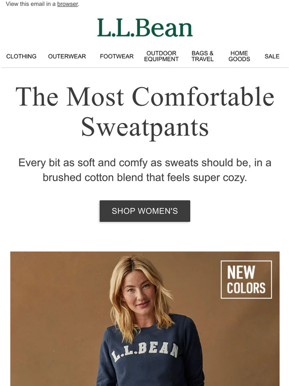 L.L.Bean: Comfy 1912 Sweatpants in NEW Colors | Milled
