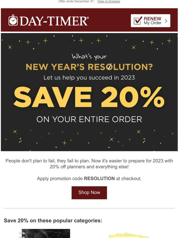 Day-Timer: Ready for 2023? Plan your success with 20% off Day-Timer ...