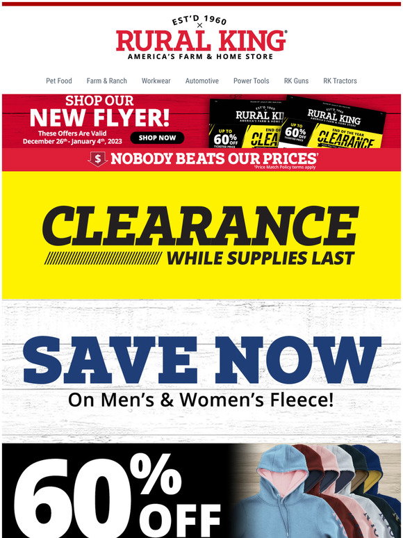 Rural King Clearance Sale