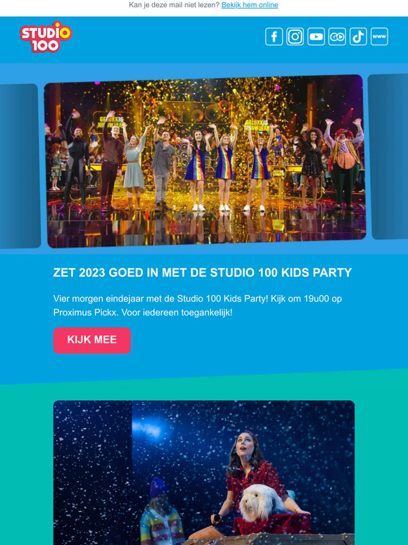 Studio 100: Eindejaar met de Studio 100 Kids Party! 🎊 | Milled