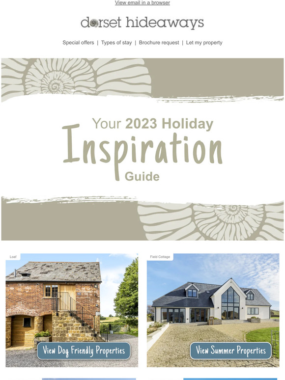 Dorset Hideaways: 2023 Holiday Inspiration Guide | Milled